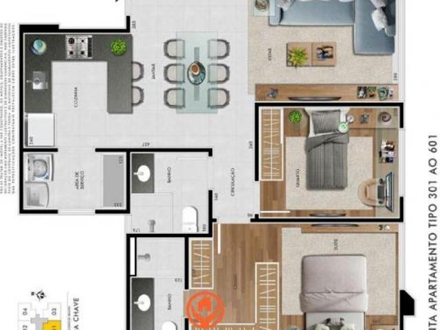 APARTAMENTO 2 QUARTOS COM LAZER NO BAIRRO CASTELO, BELO HORIZONTE/MG 79M²