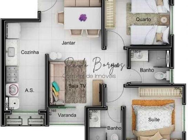 Apartamento 2 Quartos com Suíte e Vista para o Center Shopping – Bairro Tibery, Uberlândia