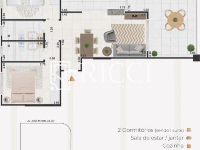 Apartamento 2 quartos com suíte na Enseada, Guarujá SP