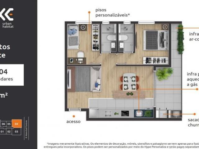 APARTAMENTO 2 QUARTOS C/SUÍTE NO CENTRO COM DIREITO A VAGA COBERTA