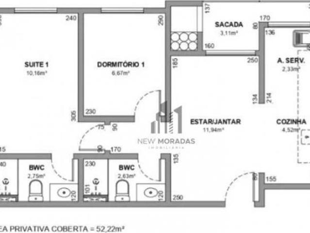Apartamento 2 quartos à venda, 53 m² Neoville Curitiba