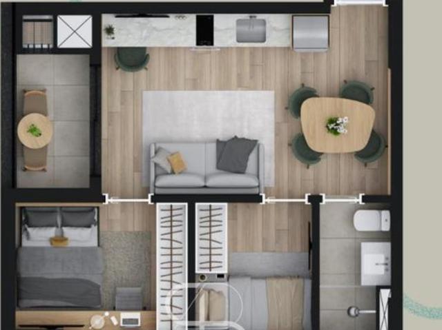 Apartamento de 2 Quartos no Centro de Curitiba