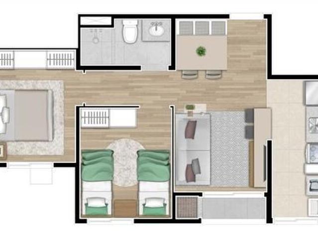 Apartamento 2 Quartos á venda no Sou Ecoville Cidade Industrial Curitiba/PR