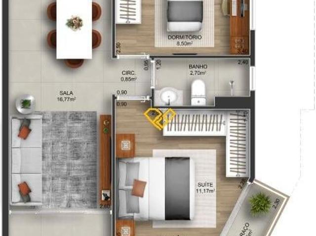 Apartamento 2 Quartos em Santos