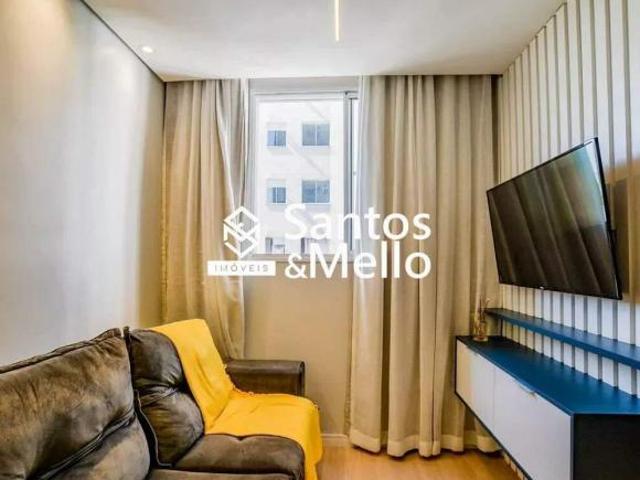 Apartamento 2 Quartos Mobiliado no Jardim, Santo André – 37 m², 1 vaga