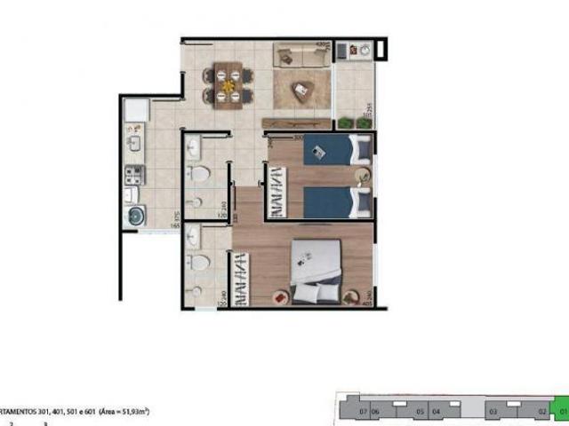 Apartamento 2 quartos Mariano Procópio