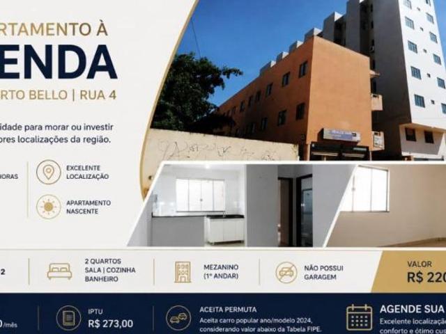 Apartamento 2 Quartos na Rua 4 | Edifício Porto Bello | Elevador | R$ 220 Mil