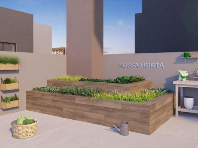 Apartamento 2 Quartos, sacada com churras.à carvão e vaga na garagem, 45 m2 no Novo Mundo apto 506