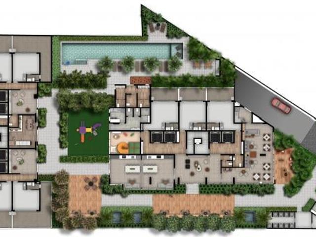 Apartamento 2 quartos sacada 1 vaga frente ao Jardim Botânico My Place