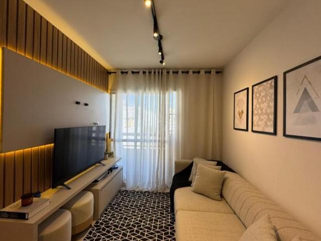 Apartamento 2 quartos semi mobiliado com sacada