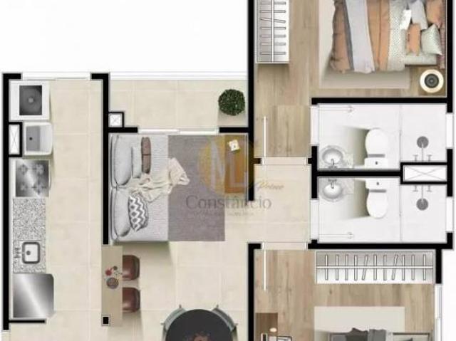 APARTAMENTO 2 QUARTOS, SUITE, HOBBY BOX NO LIKE JARDIM ORIENTE
