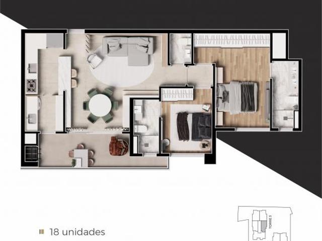 Apartamento 2 Quartos Suítes 2 Vagas Garagem