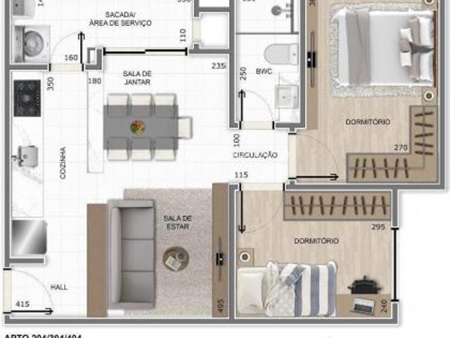 Apartamento 2 quartos Pinhais