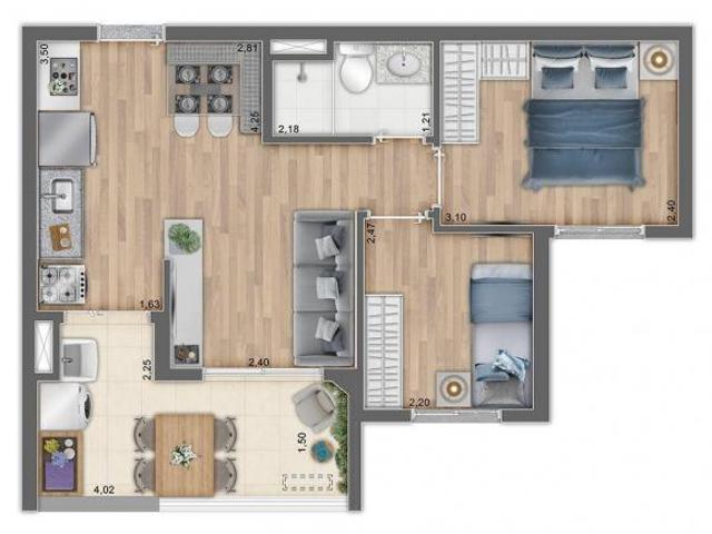 Apartamento 2 Quartos, Varanda e Vaga a 5 minutos do metrô Vila Prudente