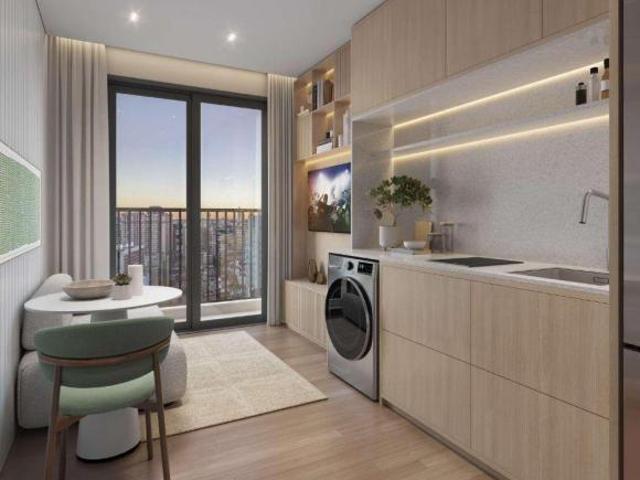 Apartamento 2 quartos, varanda em frente ao Passeio Público Cena Passeio Blue / Invespark