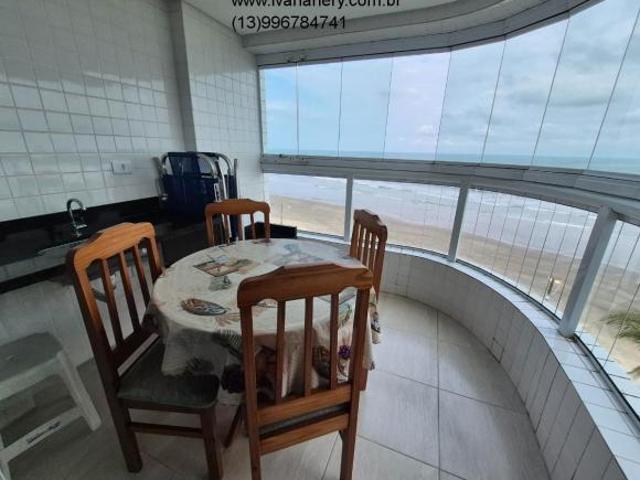 Apartamento 2 quartos, varanda gourmet, mobiliado, frente mar Mongaguá