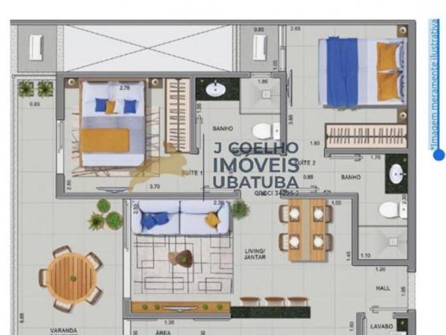 Apartamento 2 Suites, 1 Vaga
