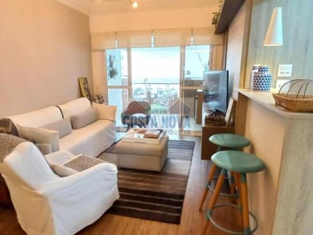 Apartamento com 2 suítes. Varanda gourmet, bairro Boqueirão Santos