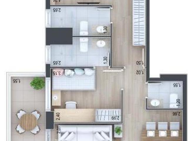 Apartamento 2 suítes Lavabo Sacada Churrasqueira em Água Verde, Vila Izabel