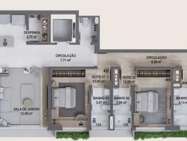 Apartamento 3 Dormitórios para venda em Florianópolis SC