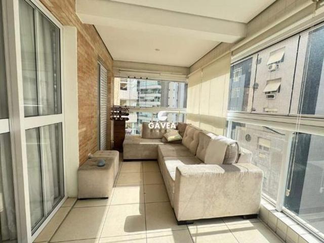 Apartamento 3 Dormitórios Mobiliado no Gonzaga, Santos – 108 m², Varanda Gourmet