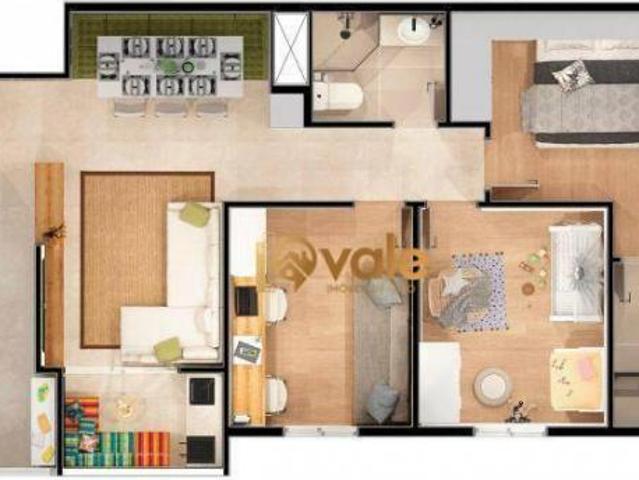 Apartamento 3 dormitórios à venda, 65 m² Parque Residencial Flamboyant São José dos Campos/SP