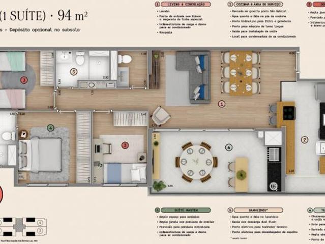 Apartamento 3 Dormitórios c/ Suíte Ohana Morumbi