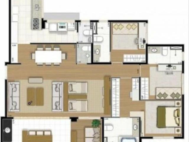 Apartamento 3 dormitórios com varanda em condomínio clube