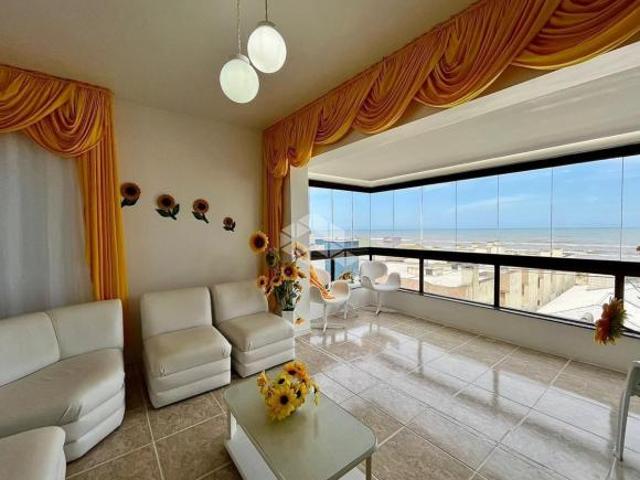 Apartamento 3 dormitórios com dependência de empregada completa, mobiliado e com vista para o mar na