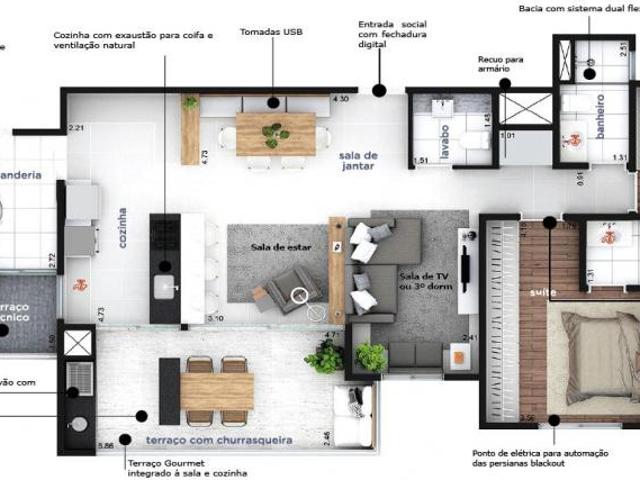 APARTAMENTO 3 DORMITÓRIOS COM SUÍTE E 2 VAGAS, 105M² VILA ASSUNÇÃO