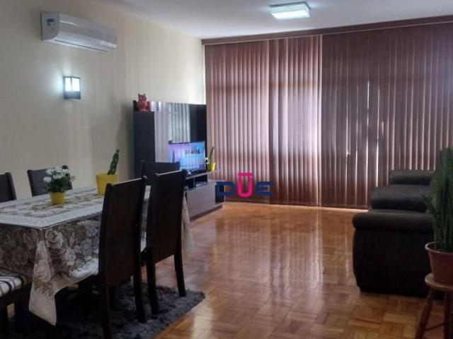 Apartamento 3 dormitórios enormes com dependência completa, a 2 quadra da praia, Gonzaga, Santos