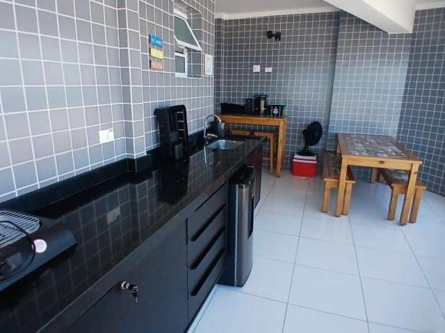 Apartamento 3 Dormitórios, Frente Mar com 129 m², Vista Frontal no Caiçara Praia Grande/SP