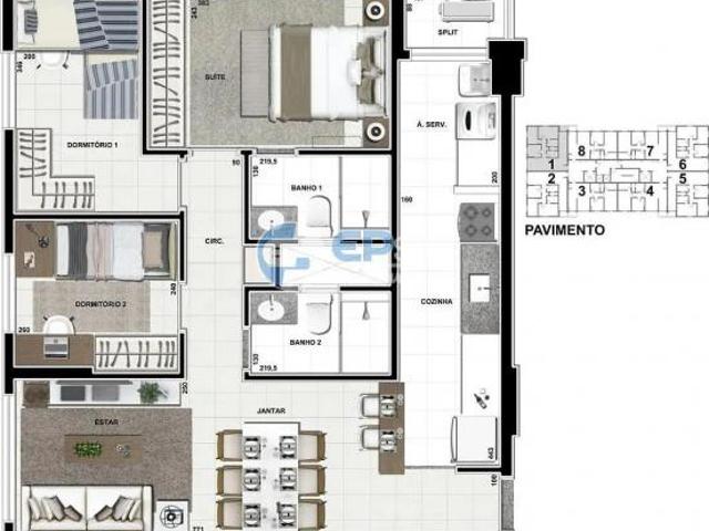 Apartamento 3 dormitórios Lunaparque Londrina