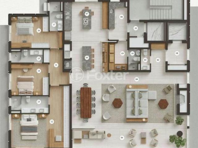 Apartamento, 3 dormitórios, 257 m², em Moinhos de Vento