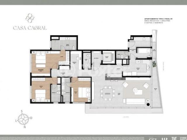 Apartamento, 3 dormitórios, 200.48 m², em Rio Branco