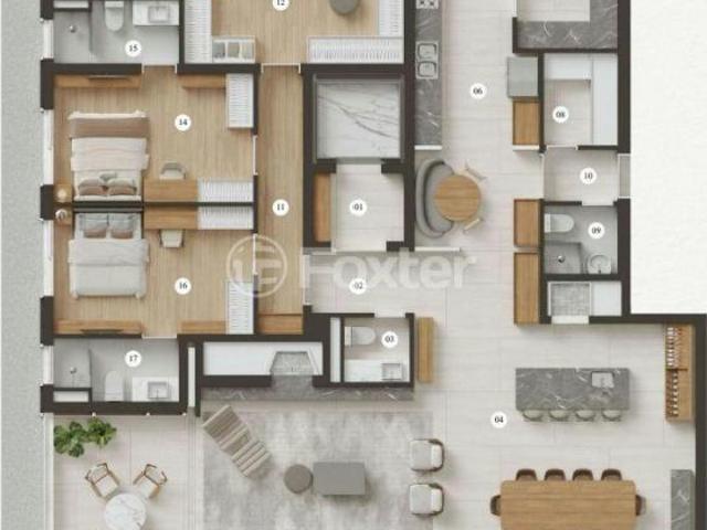 Apartamento, 3 dormitórios, 239 m², em Moinhos de Vento