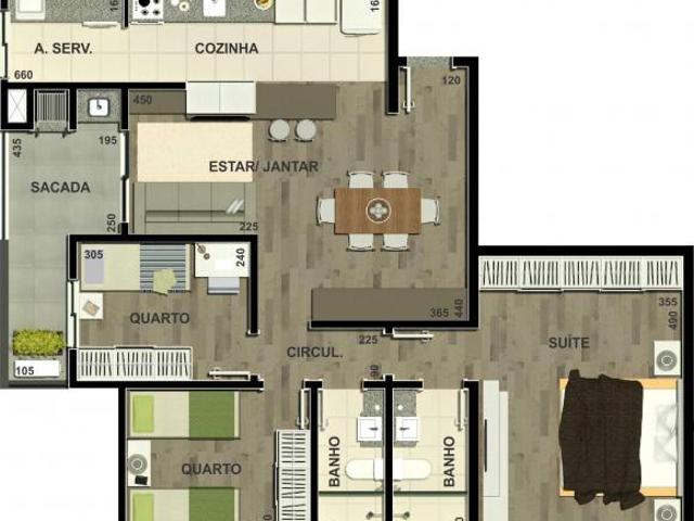 Apartamento 3 dormitórios 2 Vagas Vila Izabel