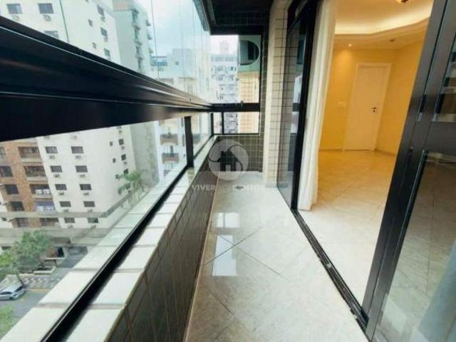 Apartamento 3 Dormitórios, 2 Vagas, Vista Lateral para o Mar e Sacada na Aparecida Santos SP