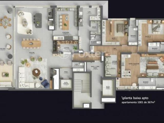 Apartamento, 3 dormitórios, 373 m², em Moinhos de Vento