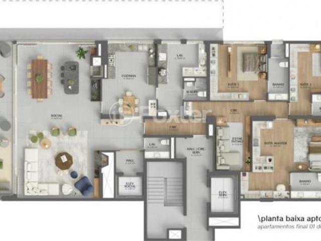 Apartamento, 3 dormitórios, 330 m², em Moinhos de Vento