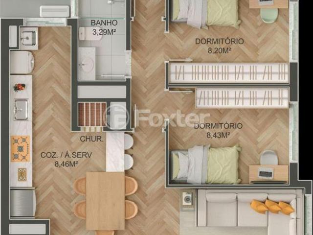 Apartamento, 3 dormitórios, 92 m², em Tristeza