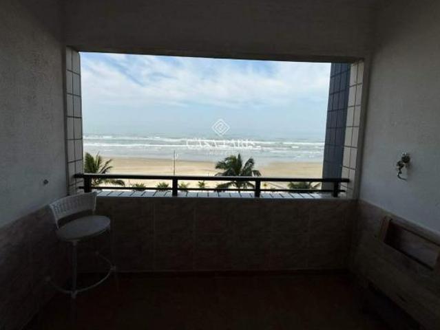 Apartamento 3 Dorms 2 Suítes frente à Praia Grande no Caiçara — Vista Mar | 1 Vaga