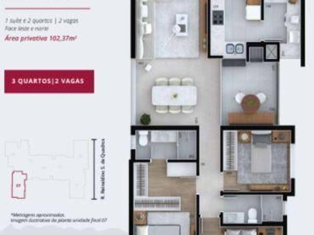 APARTAMENTO 3 QUARTOS 102M² !