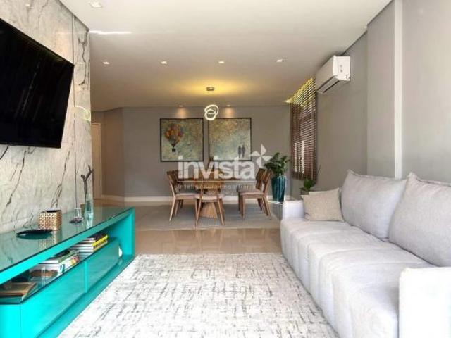 Apartamento 3 Quartos 1 Suíte Frente, 134m² no Embaré – Santos/SP | Porcelanato