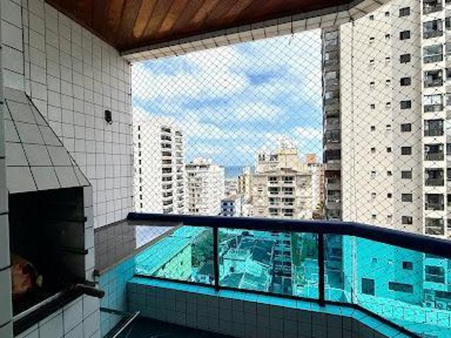 Apartamento 3 quartos com Vista Mar na Guilhermina – Sacada Gourmet com Churrasqueira a Carvão e 2 V