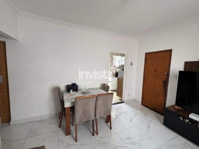 Apartamento 3 quartos com 1 vaga na Encruzilhada, Santos – Frente, 95m²