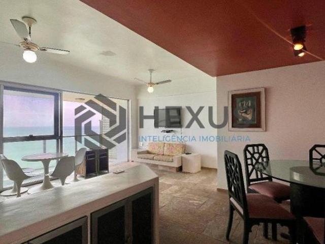 Apartamento, 3 Quartos, Frente Mar com varanda e vista mar na Praia das Pitangue