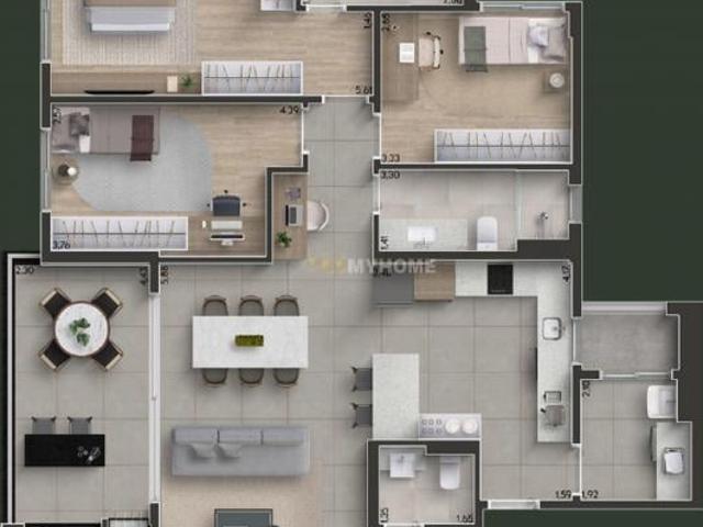 Apartamento 3 quartos no Ecoville 4 minutos do Shopping Barigui Vanguard