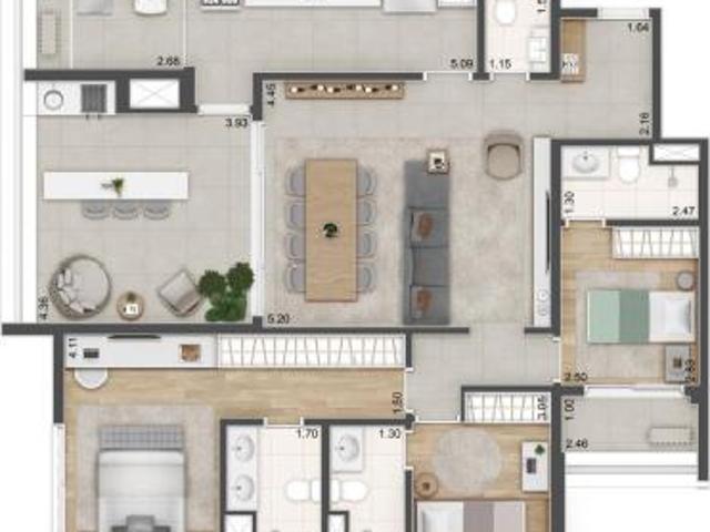 Apartamento 3 Suítes Chácara Santo Antônio