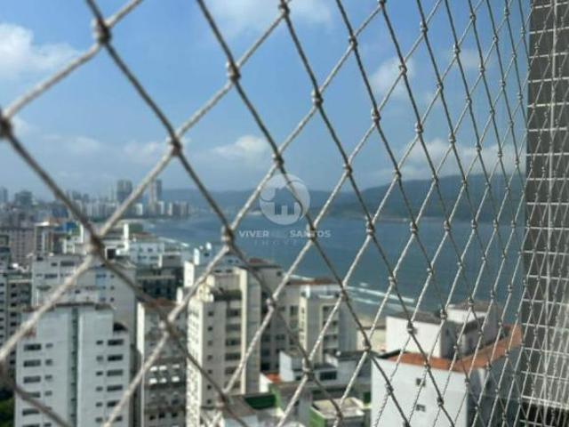 Apartamento 3 suítes com 134 m², Frente, Vista Mar – Lazer Competo Santos Boqueirão